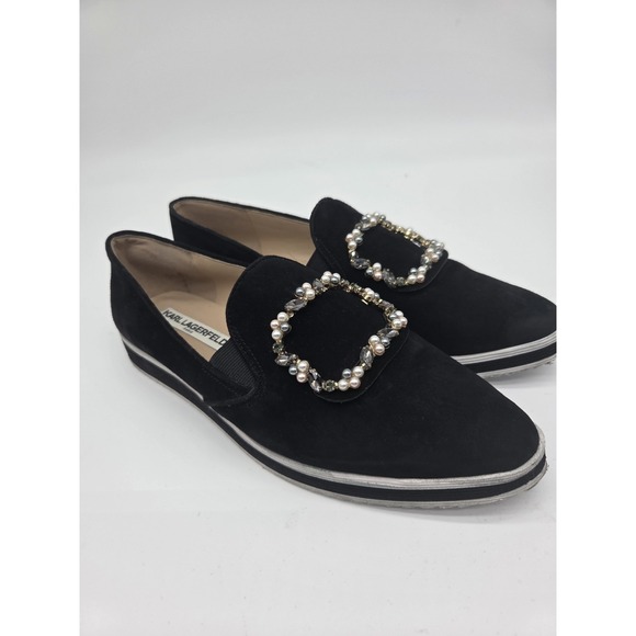 Karl Lagerfeld | Shoes | Karl Lagerfeld Paris Black Leather Loafers ...